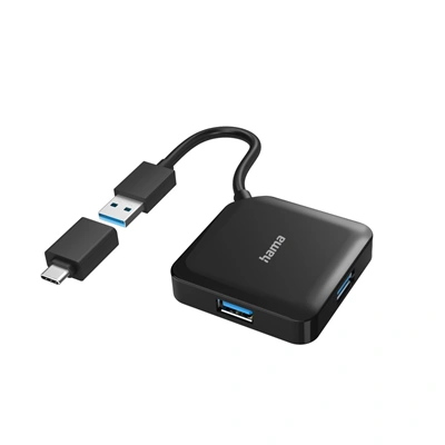 Hama USB hub, 4 porty, USB 3.2 Gen 1, USB-C adaptér | HAMA B2C - foto ...
