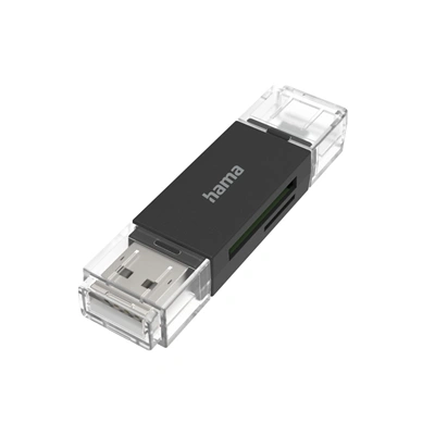 Hama USB čtečka karet OTG, USB-A/micro USB 2.0 | HAMA B2C - foto, video ...