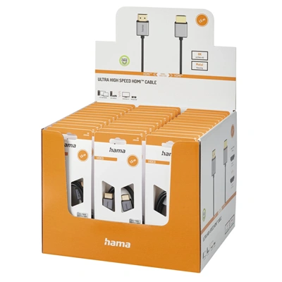 Hama HDMI kabel Ultra High Speed 8K 1,5 m, Ultra-Slim, displej 36 ks ...