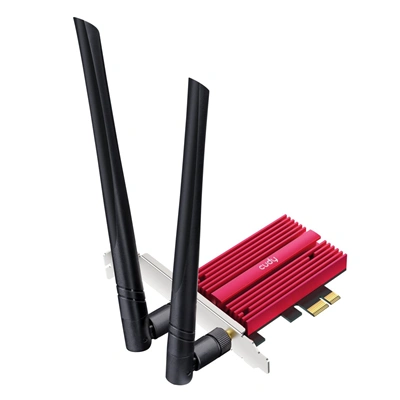 Cudy AX5400 Wi-Fi 6E PCI-Express síťová karta, Tri-Band, ext. anténa ...